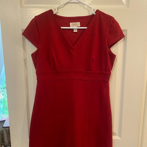 Talbots | Dresses | Talbots Petite Red Dress | Poshmark